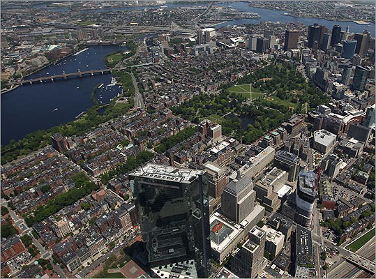 Bird's-eye view of downtown Boston - Boston.com