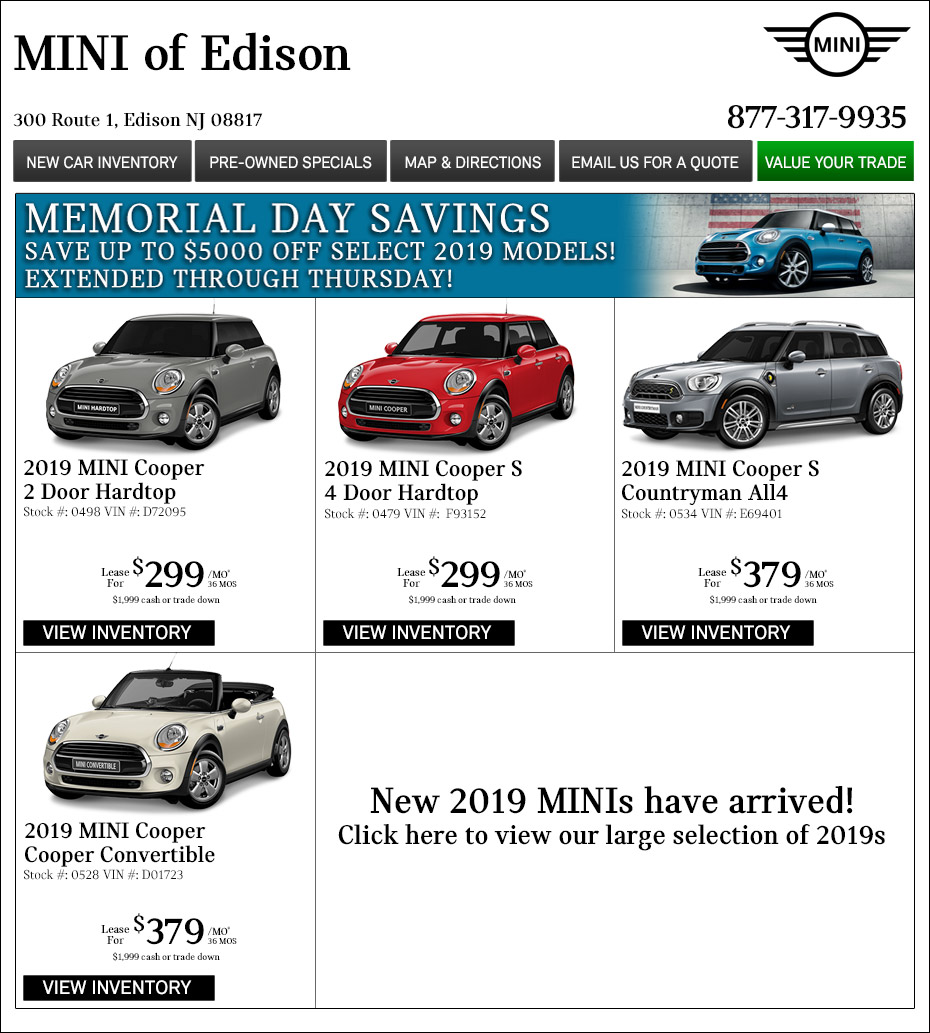 Open Road MINI Edison | New Jersey MINI Dealers